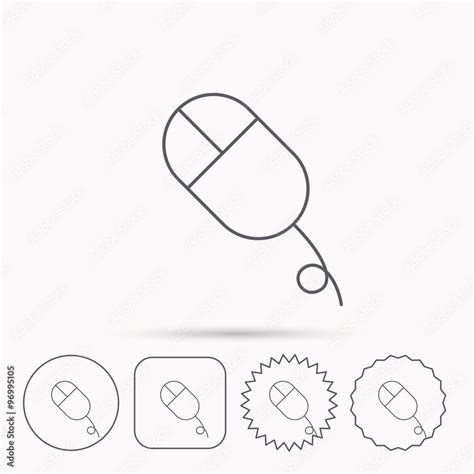 Computer Mouse Icon PC Control Device Sign Stock Vector Adobe Stock