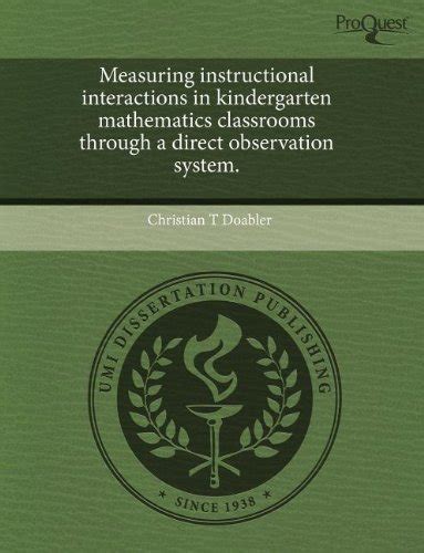 Amazon Measuring Instructional Interactions In Kindergarten Mathematics Classrooms Through A