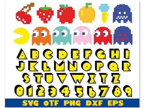 Pac Man Bundle Pac Man Svg Pac Man Font Svg Png Ttf Pac Inspire Uplift