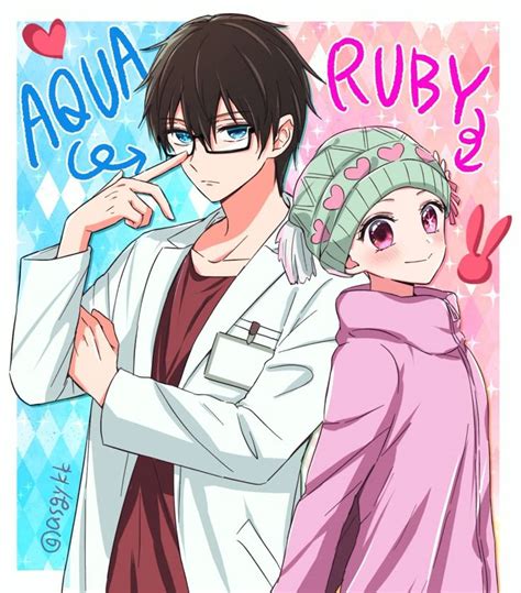 Aqua And Ruby 캐릭터 일러스트 귀여운 그림 귀여운 만화 그림