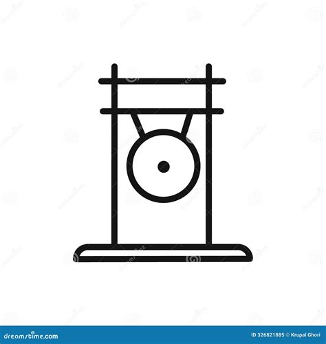 Gong Icon Linear Vector Graphics Sign 326821885