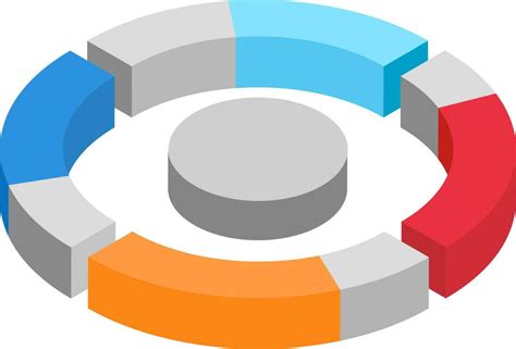Colorful Pie Chart In 3d Style 24243616 Vector Art At Vecteezy