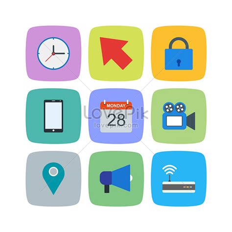9 기본 Ui 아이콘 일러스트 무료 다운로드 Lovepik