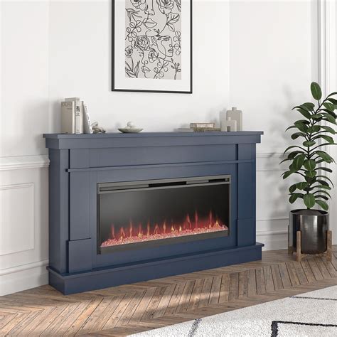 Novogratz Waverly Wide Mantel With Linear Electric Fireplace And Reviews