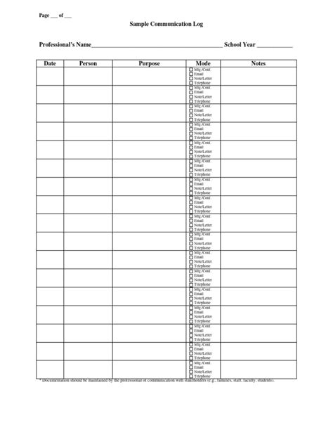 sample communication log pdf pdf computing