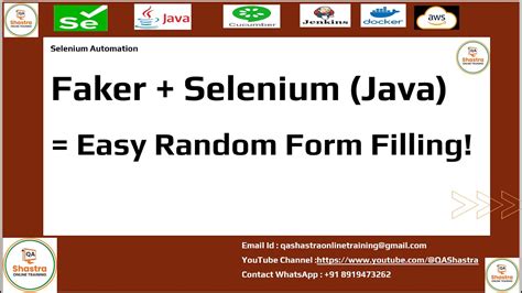 Automate Random Form Filling In Selenium With Faker Java Tutorial