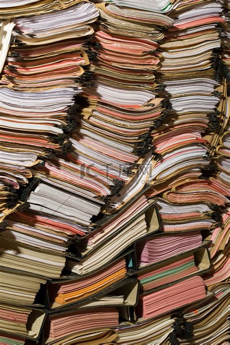 一堆文件和文件高清摄影大图 千库网