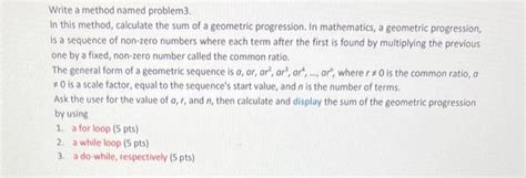 Solved Write A Method Named Problem3 In This Method