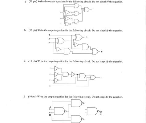 Solved H 10 Pts Write The Output Equation For The