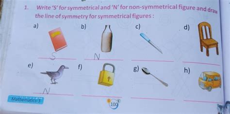 Write S For Symmetrical And N For Non Symmetrical Figure And Draw T