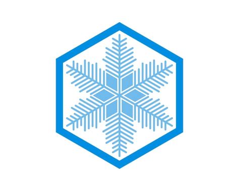Premium Vector Hexagon With Snowflake Shape Inside