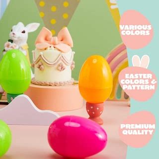 Huevos De Pascua Joyin 44 Unidades Plástico 6 Dorados Rellenables 8 Cm Venta