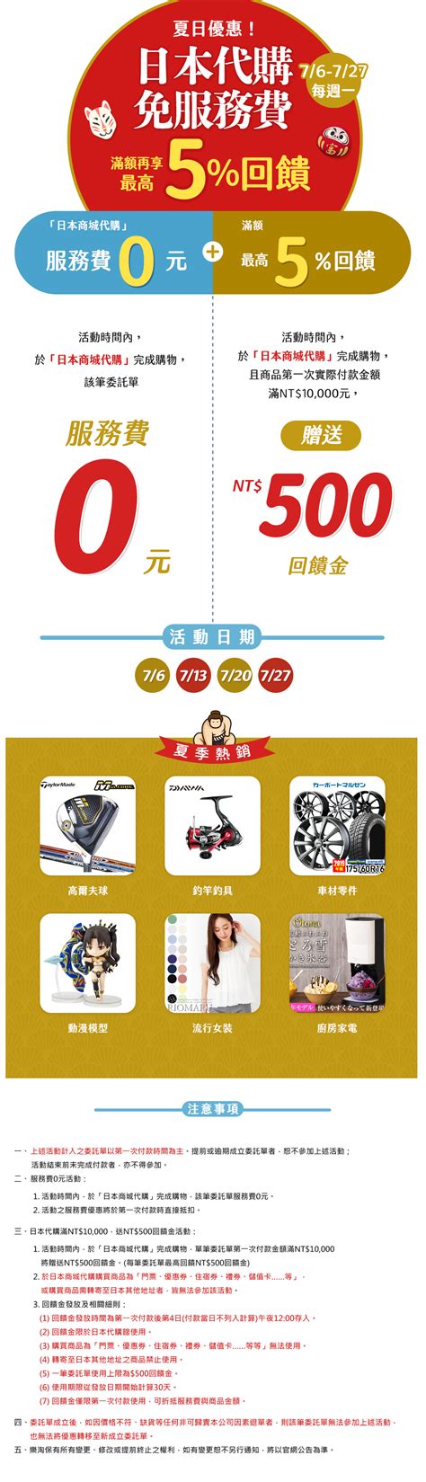 Letao樂淘 2020 7 6 7 27 每週一日本代購免服務費，滿額再享5 回饋