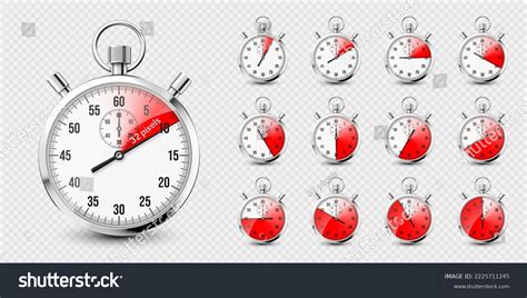 Realistic Classic Stopwatch Icons Shiny Metal Stock Vector Royalty Free 2225711245 Shutterstock