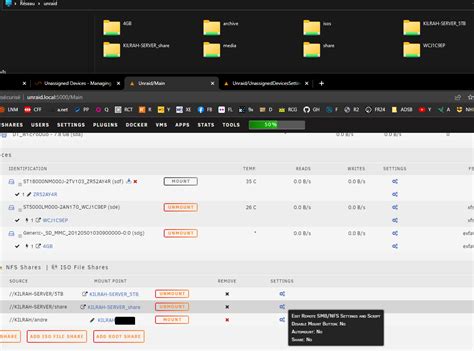 Unassigned Devices Managing Disk Drives And Remote Shares Outside Of The Unraid Array Page