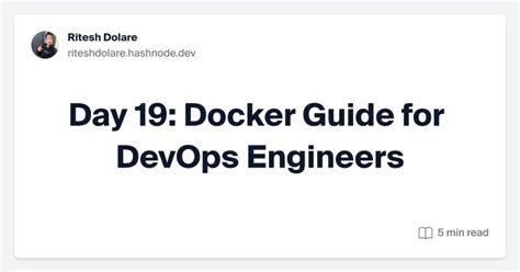 Ritesh Dolare On Linkedin 🐋day 19 Docker Guide For Devops Engineers