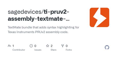 Github Sagedevicesti Pruv2 Assembly Textmate Bundle Textmate Bundle That Adds Syntax