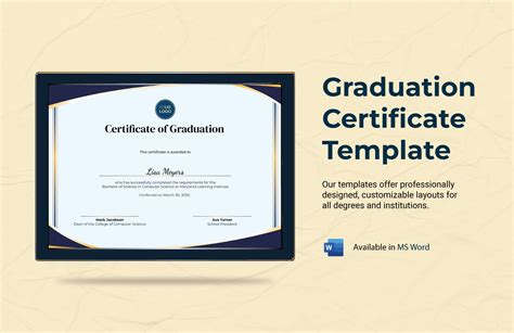 Free Graduation Certificate Template Download In Word