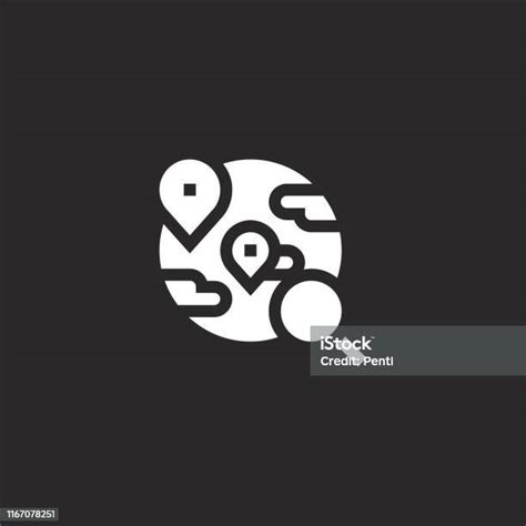 월드 아이콘입니다 웹 사이트 디자인 및 모바일 응용 프로그램 개발을위한 채워진 세계 아이콘 검은 배경에 고립 된 채워진 물류 컬렉션에서 세계 아이콘 0명에 대한 스톡 벡터