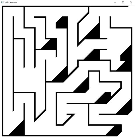 C Morphological Thinning By Iterating Until Convergence Using