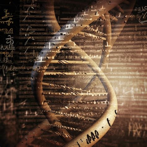 Premium Ai Image Dna With Random Famous Mathematical Equations As A