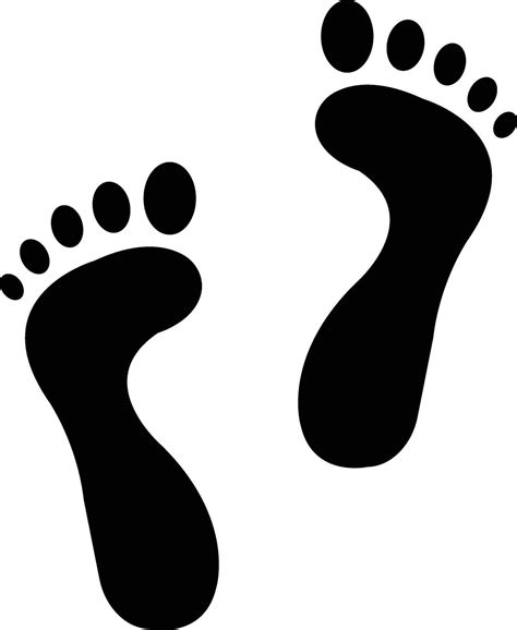Human Foot Print Walk Vector Two Feet Of Single Woman Icon Footsteps