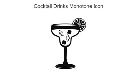 Cocktail Drinks Monotone Icon In Powerpoint Pptx Png And Editable Eps Format Ppt Template