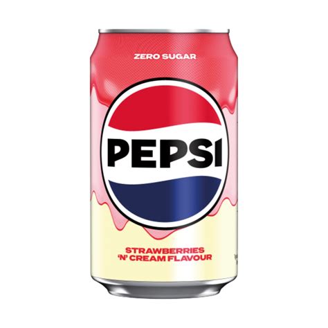 Pepsi Strawberries N Cream Flavour Zero Sugar 330ml Kısmet Şarküteri