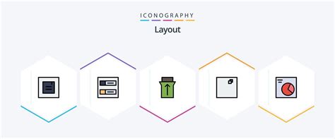 Layout 25 Filledline Icon Pack Including Touch Pie 19291239 Vector
