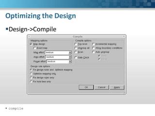 Logic Synthesis With Synopsys Design Compiler PDF