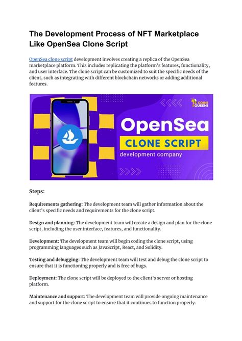 Ppt The Development Process Of Nft Marketplace Like Opensea Clone