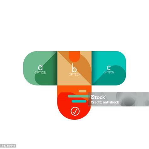 인포 그래픽 옵션 및 단계적으로 둥근된 사각형 차트 그래프 옵션 부품 프로세스 다이어그램의 요소 0명에 대한 스톡 벡터 아트 및