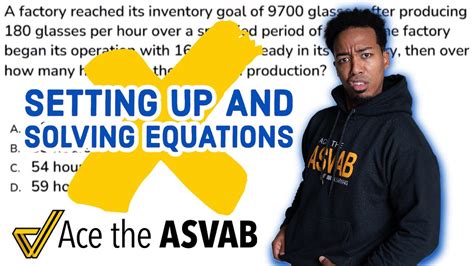 Asvab Arithmetic Reasoning Practice Problem Solving Equations Step By Step Walkthrough