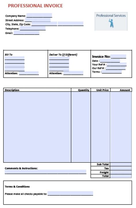 Microsoft Invoice Template Free Excelxo