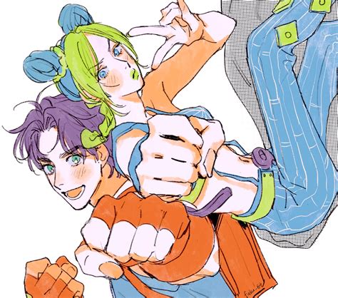 Kujo Jolyne And Jonathan Joestar Jojo No Kimyou Na Bouken And 2 More