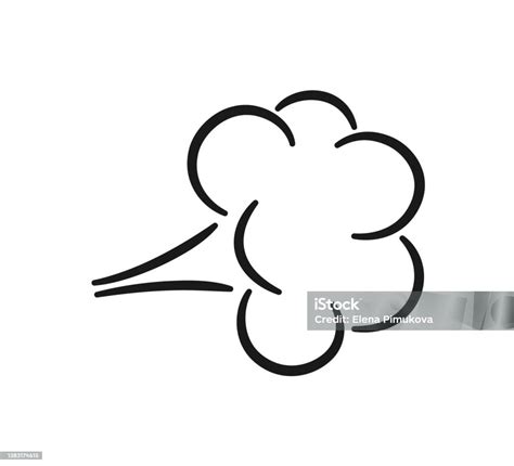 만화 방귀 구름 나쁜 악취 풍선 폭발 화가 호흡 코믹 한 스타일의 연기 가스구름 재미있는 자만심 기호 흰색 배경에 격리된 벡터 그림 과도에 대한 스톡 벡터 아트 및 기타