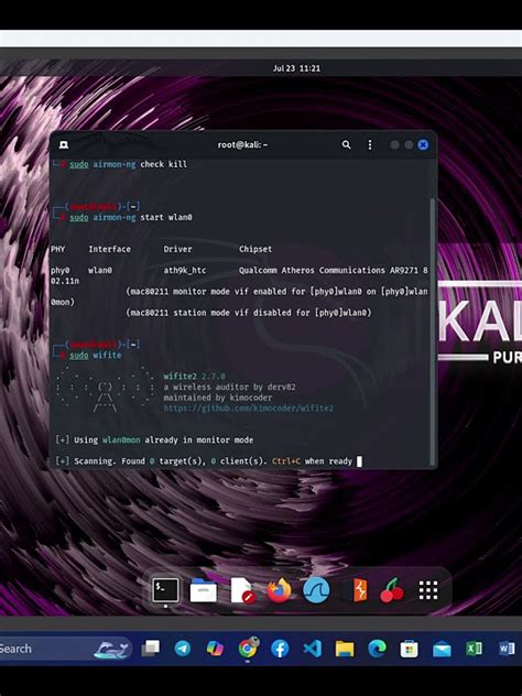 Kali Linux Attack Wifite Kalilinux Windows Command Python
