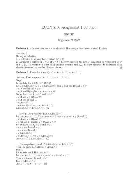 Problem Set 1 Solutions Pdf Abstract Algebra Algebra