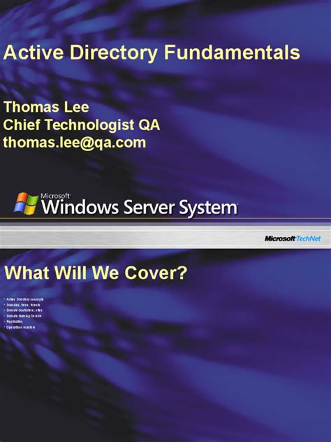 3rdnovember Active Directory Fundamentals Administration Pdf Active