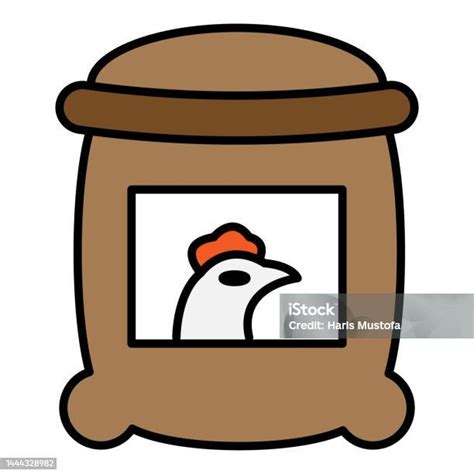 가금류 사료 아이콘 농장 클립 아트 디자인 템플릿 벡터 고립 된 그림 가금류에 대한 스톡 벡터 아트 및 기타 이미지 가금류 가방 고기 Istock