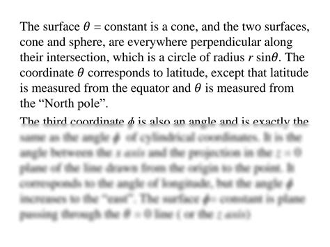 Solution Notes On Mathematical Physic The Spherical Coordinate System