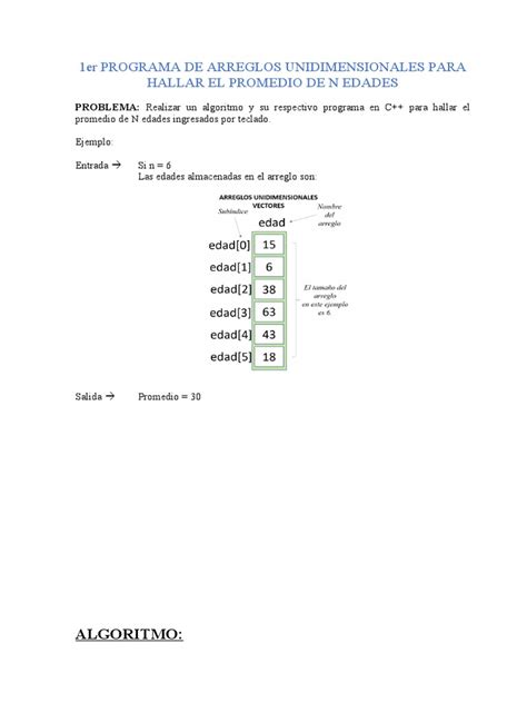 1er Programa Arreglos Unidimensionales Pdf C Desarrollo De Software
