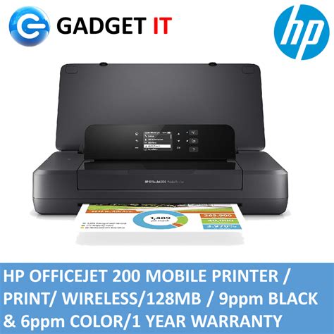 Hp Officejet Mobile Print Wireless Mb Ppm Black Ppm Color Year Warranty