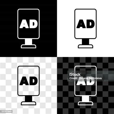 흑백 투명한 배경에 격리된 광고 아이콘을 설정합니다 마케팅 및 홍보 프로세스의 개념 반응형 광고 소셜 미디어 광고 벡터 개념에 대한 스톡 벡터 아트 및 기타 이미지 Istock