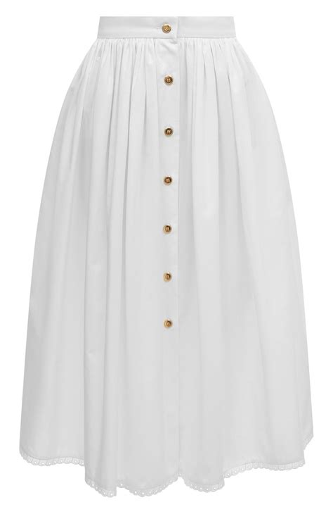 Женская белая хлопковая юбка Miu Miu купить в интернет магазине ЦУМ арт Mg1750 10me F0009