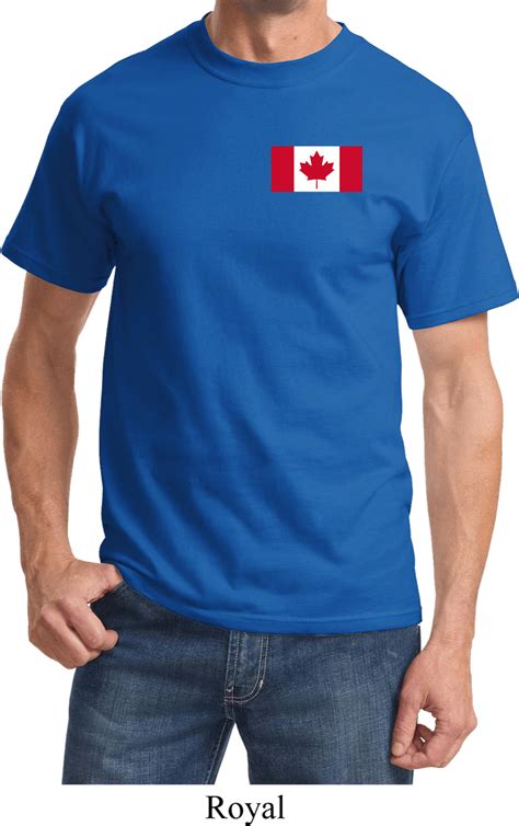 Mens Canada Tee Canadian Flag Pocket Print T Shirt Canadian Flag