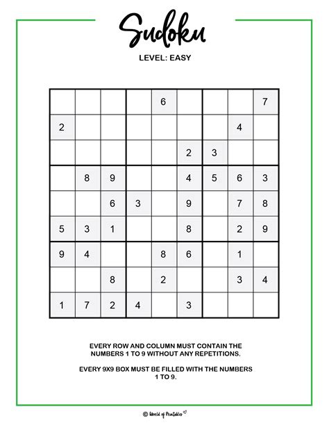 Printable Sudoku 100 Puzzles From Easy To Hard Sudoku Printable Sudoku Printable Puzzles