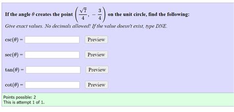 Solved V On The Unit Circle Find The Following If The Chegg