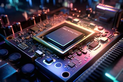 Premium Photo Cuttingedge Microchip Design Enables Seamless Communication Enhanced Performance