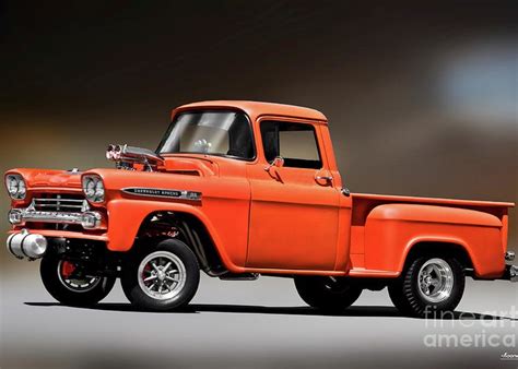 1958 Chevrolet Apache Pickup Gasser I Greeting Card By Dave Koontz